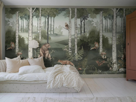 Tapeta ścienna Mural leśne zwierzęta Newbie II 6943 Wild Forest ...